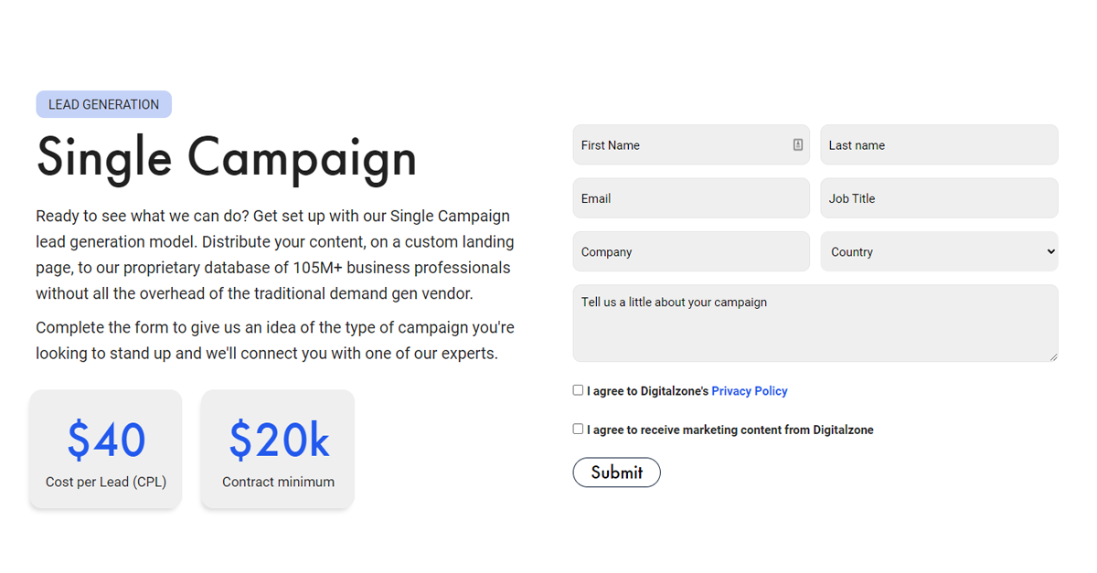 Single Campaign - Digitalzone